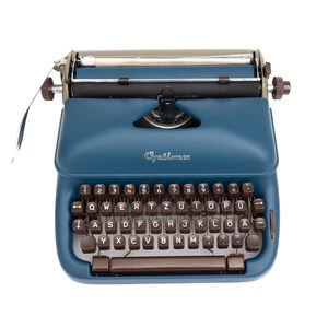 Typewriter Blue, Working Typewriter Optima, Vintage Typewriter, Old ...