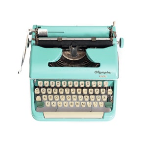 Working Typewriter, Mint Green Typewriter Vintage, Typewriter OLYMPIA ...