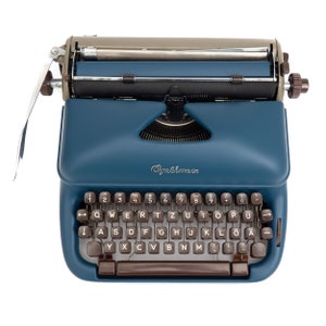 Typewriter Blue, Working Typewriter Optima, Vintage Typewriter, Old ...
