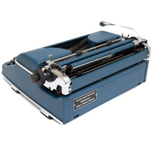 Typewriter Olympia SM2, Petrol Blue Typewriter Vintage, Working ...