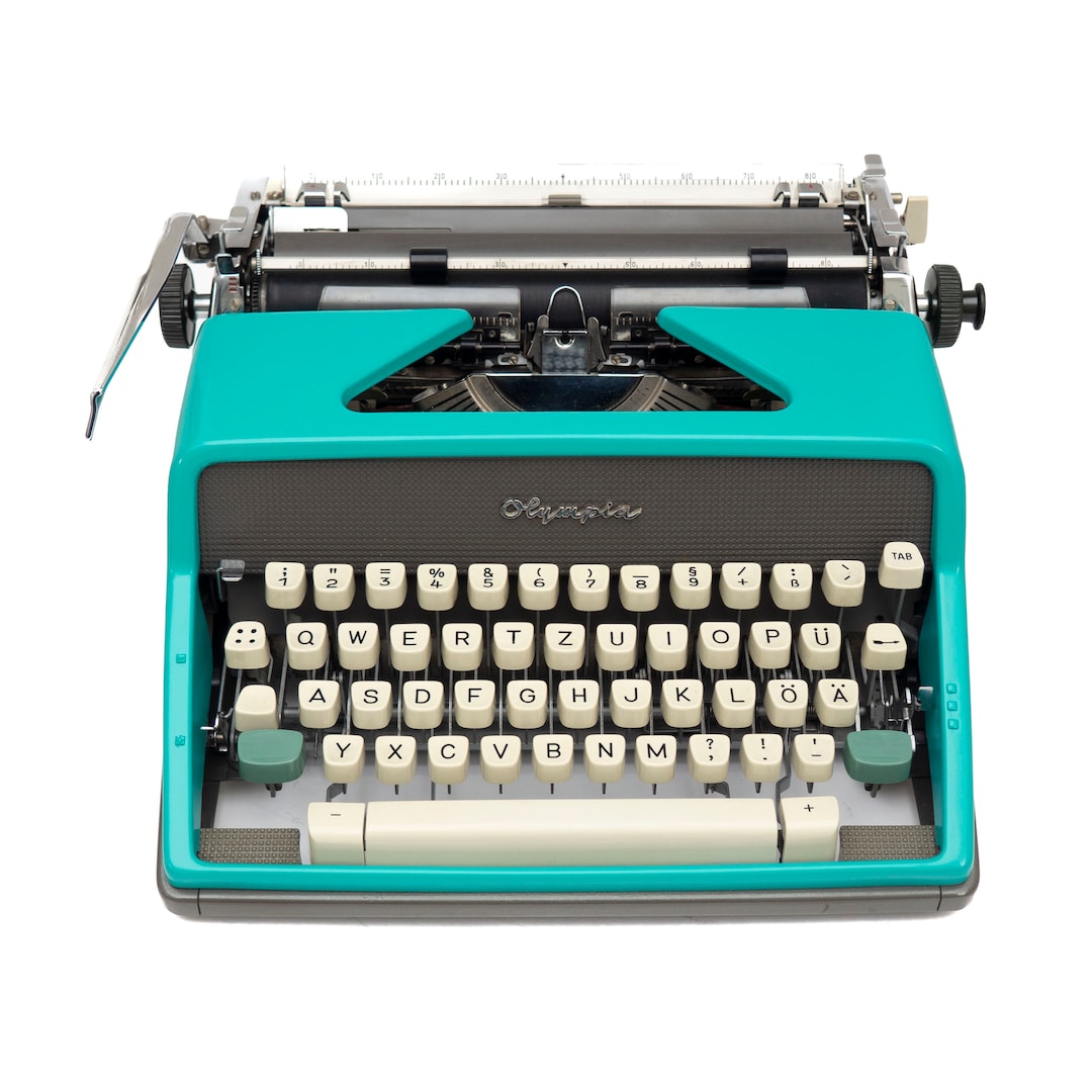 Olympia Typewriter, Green Typewriter Olympia SM7, Vintage Typewriter ...