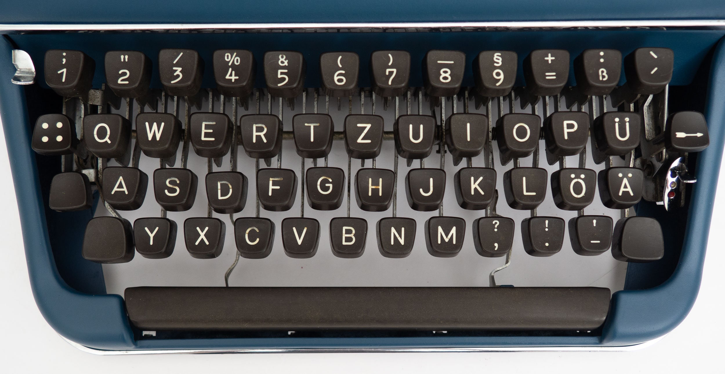 Typewriter Olympia SM2, Petrol Blue Typewriter Vintage, Working ...