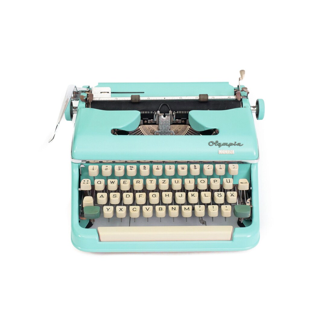 Working Typewriter, Mint Green Typewriter Vintage, Typewriter OLYMPIA ...