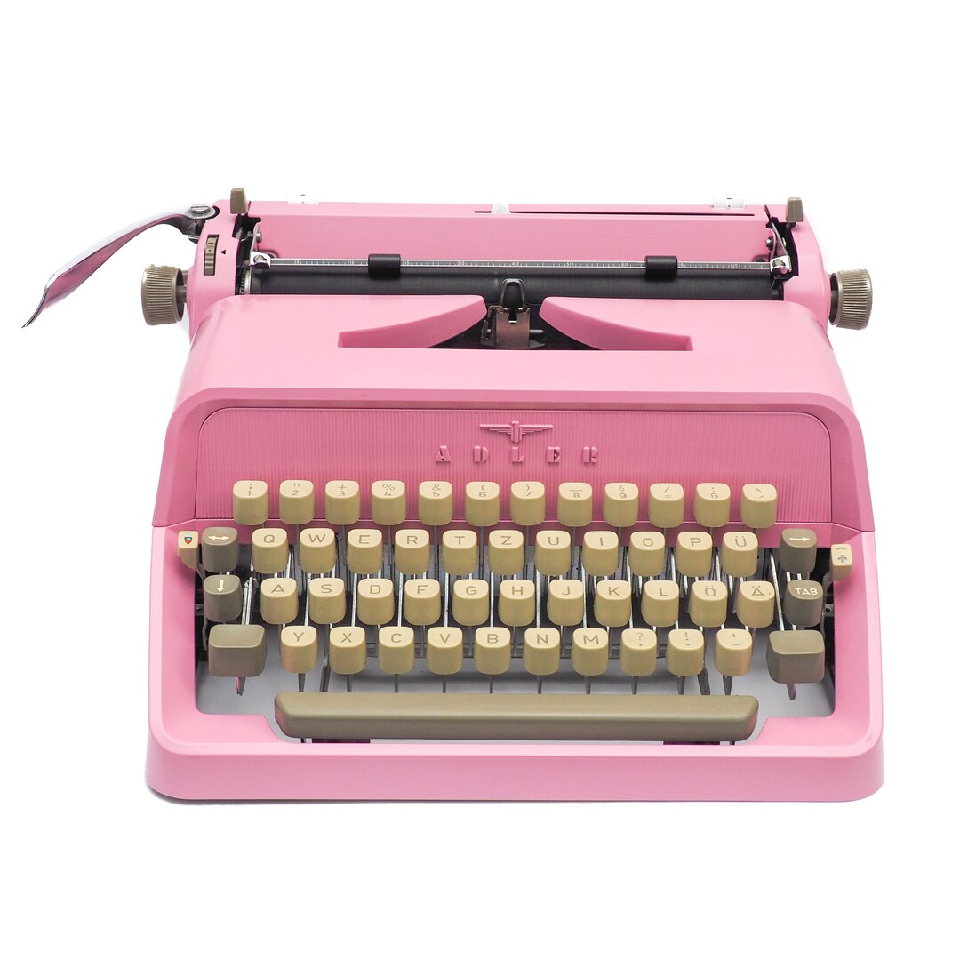 Adler Typewriter Pink, Vintage Typewriter ADLER Junior 20, Manual ...