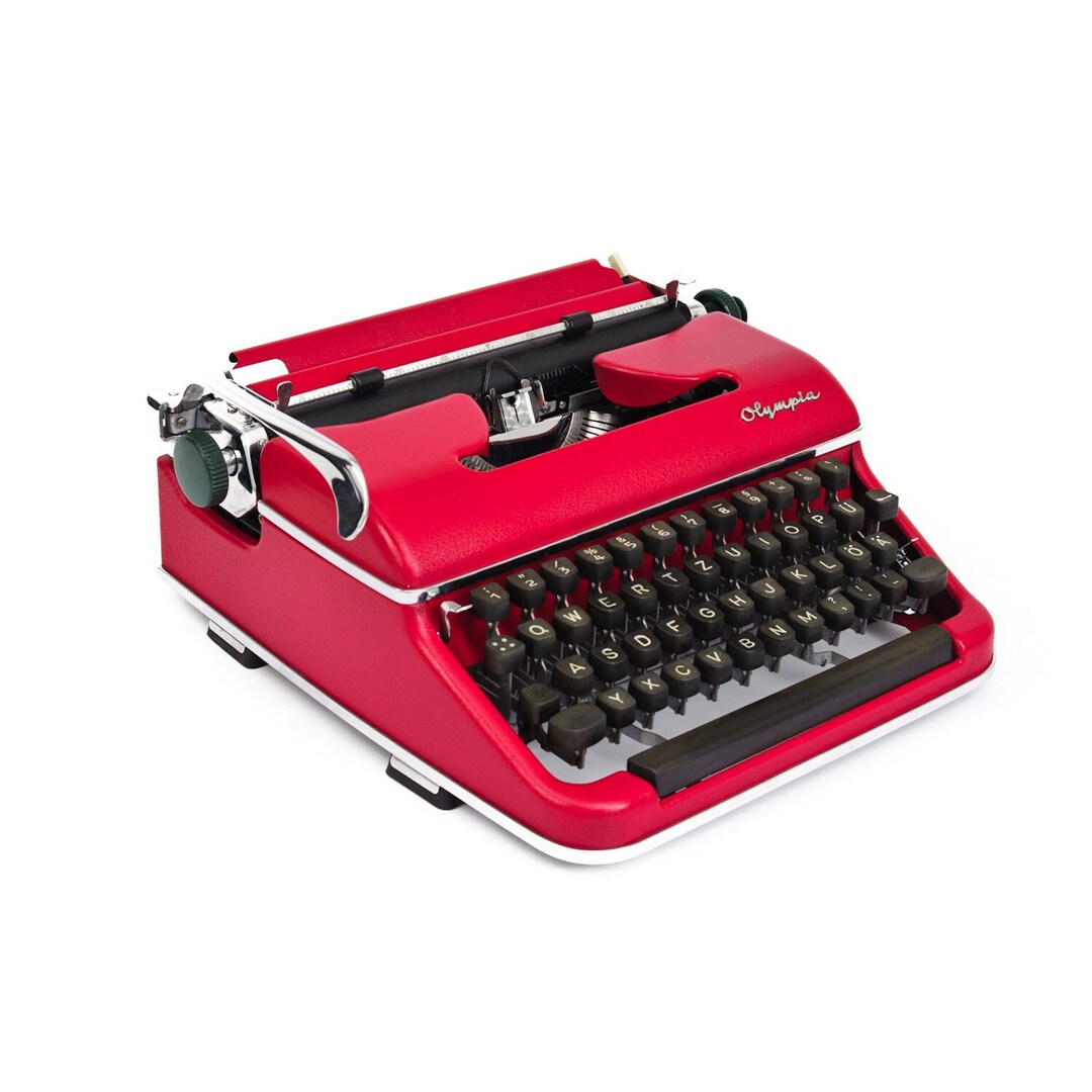 Red Typewriter Olympia SM2 Vintage Typewriter Working Manual - Etsy