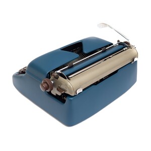 Typewriter Blue, Working Typewriter Optima, Vintage Typewriter, Old ...