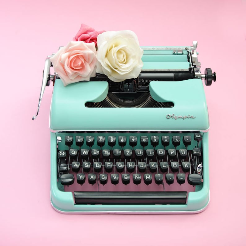 Typewriter Olympia SM3, Working Typewriter Mint Green, Vintage ...