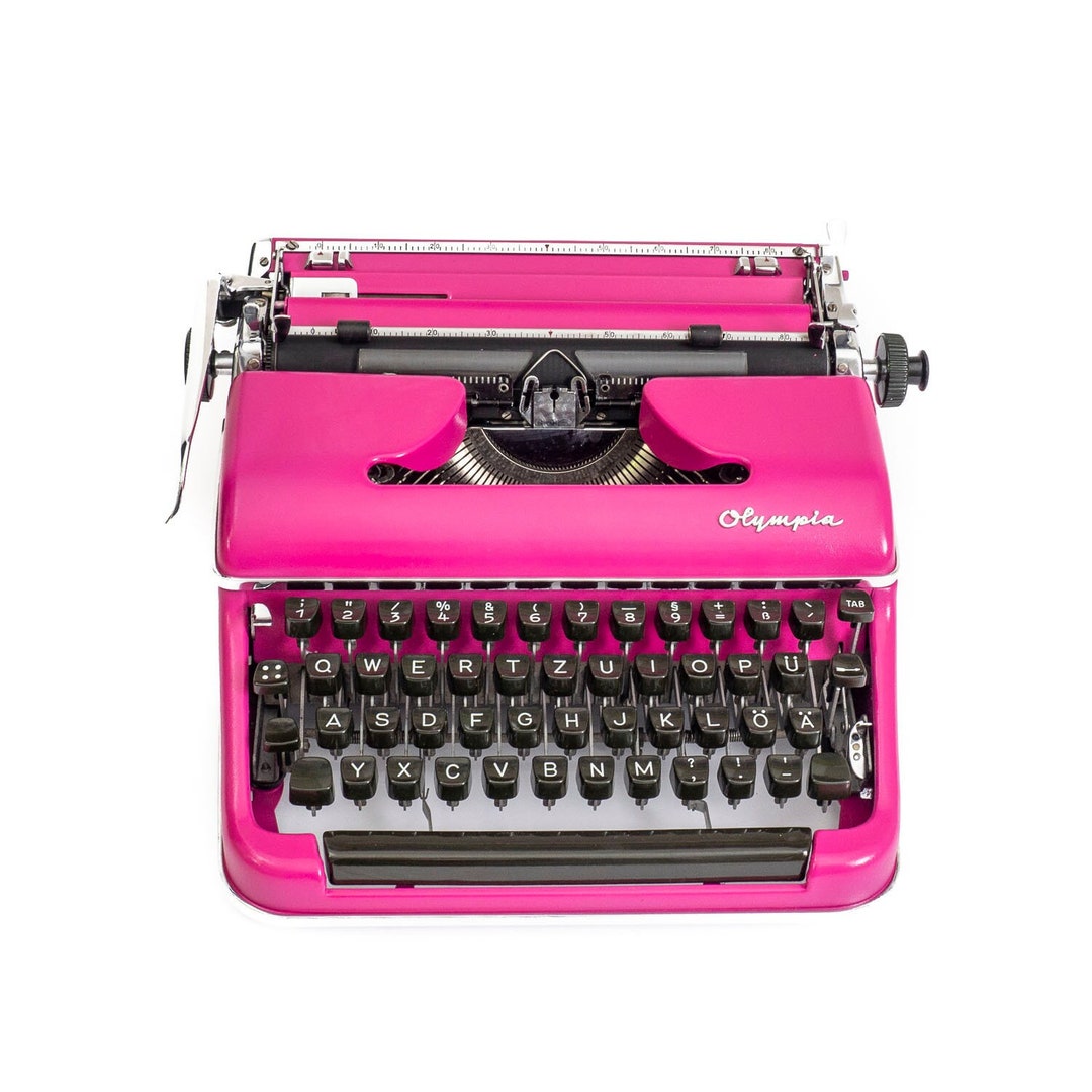 Pink Typewriter Olympia SM3, Vintage Typewriter Working, Gift for ...