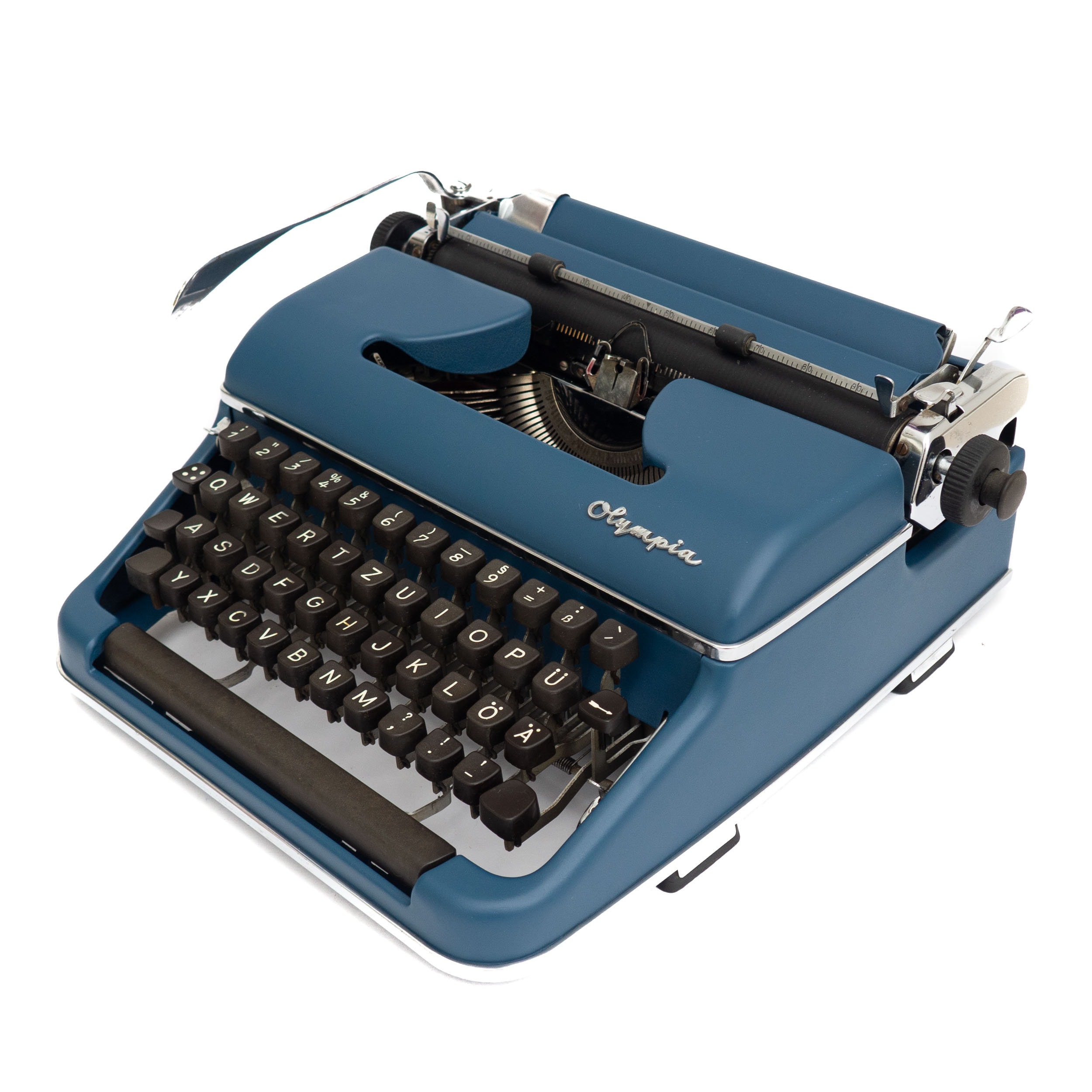 Typewriter Olympia SM2, Petrol Blue Typewriter Vintage, Working ...
