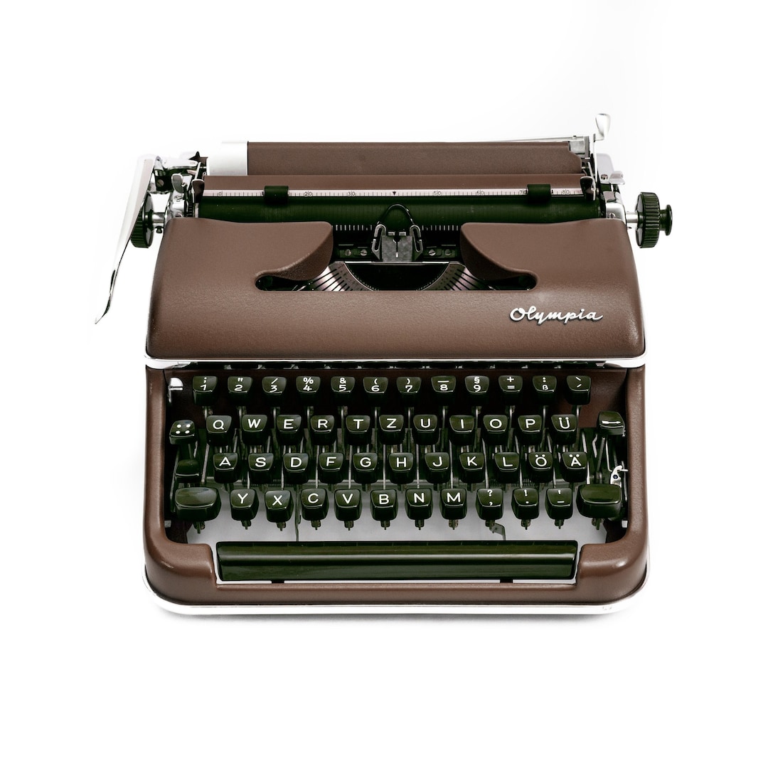 Working Typewriter Olympia SM2, Vintage Typewriter Brown, Typewriter ...