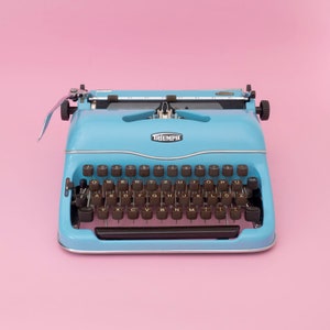 Triumph Typewriter Blue, Working Typewriter, Light Blue Typewriter ...