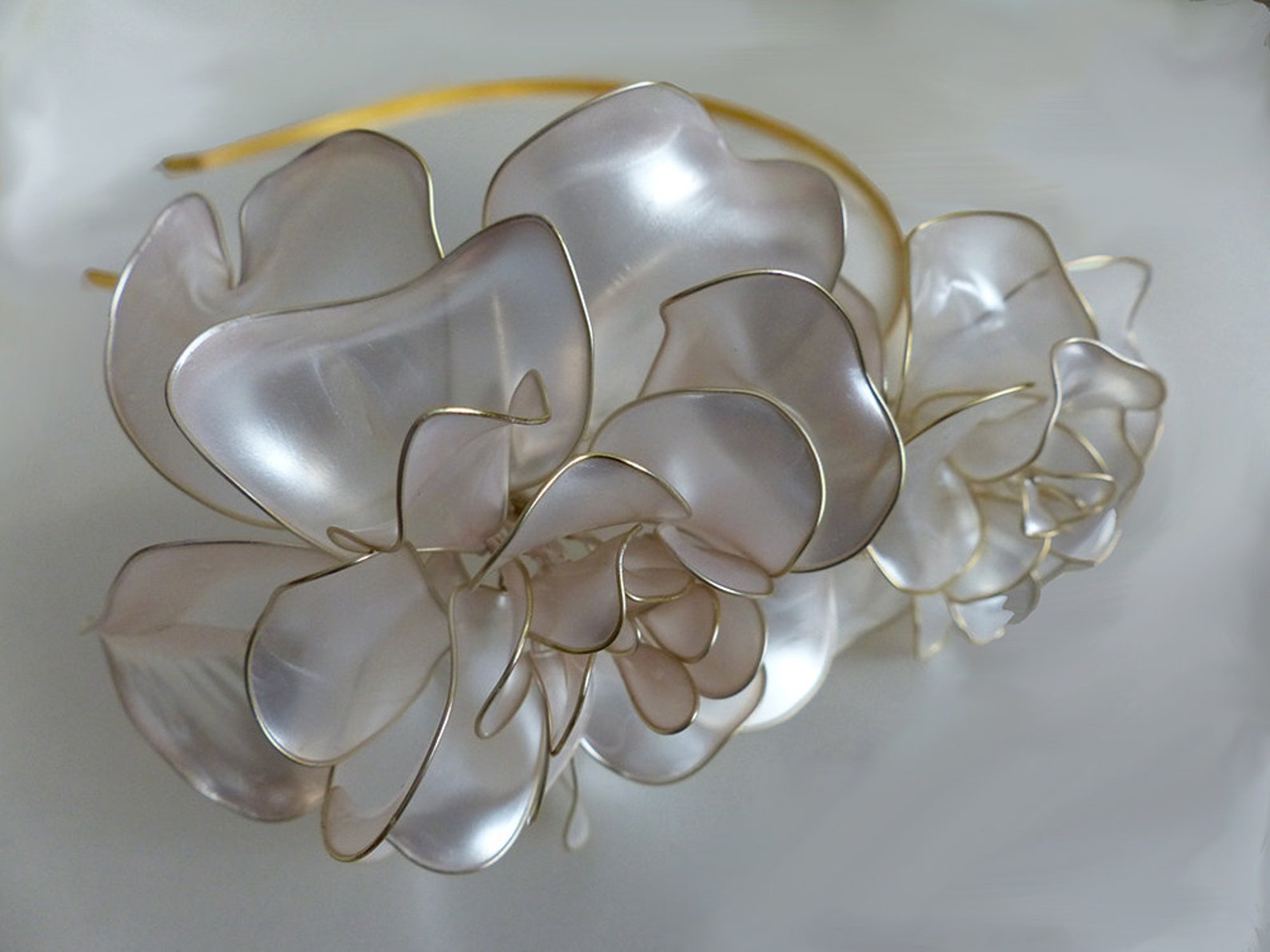 Flower Headband Bridal Hairpiece - Parisa Rose Wedding Accessory ...