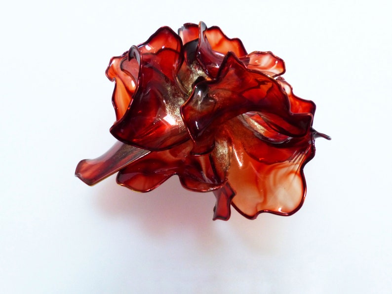 Red Poppy Pin, Handmade Red Flower Brooch, Resin Kanzashi - Etsy UK