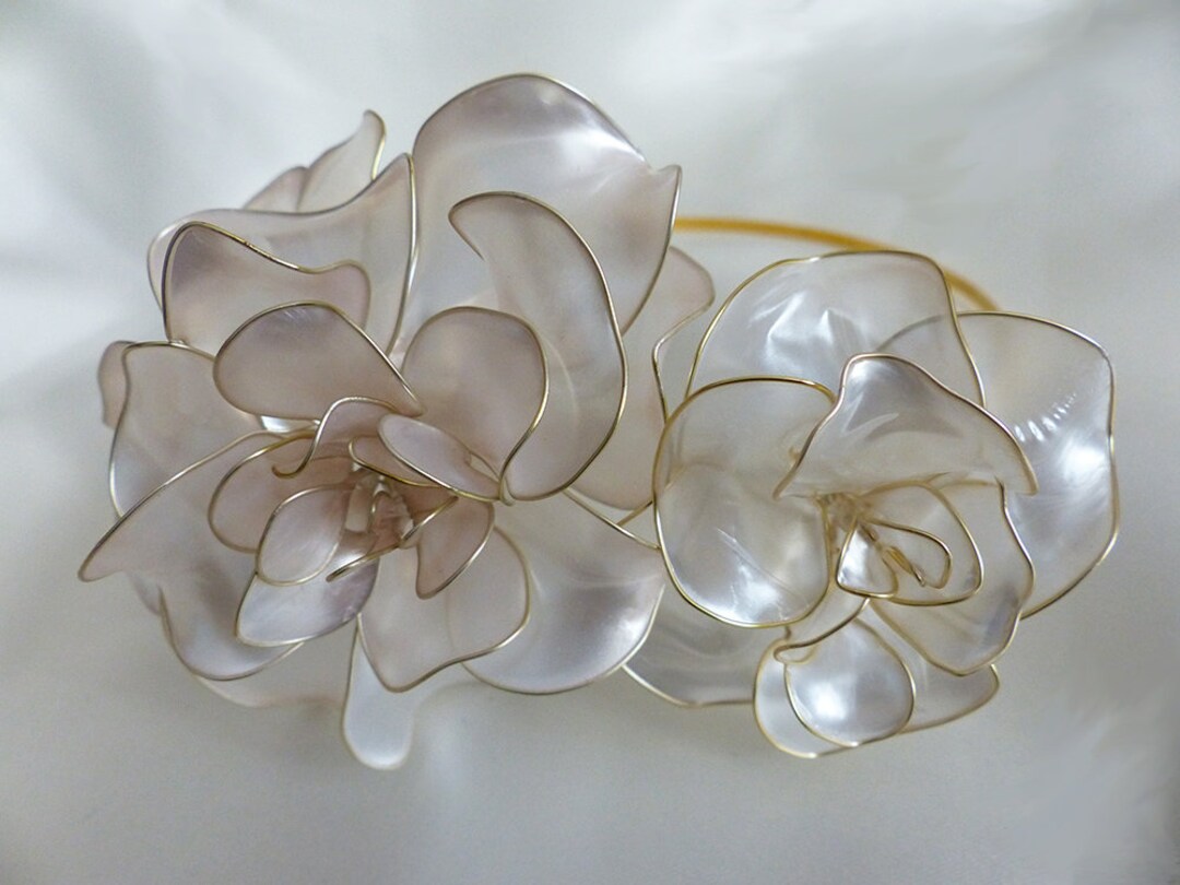 Flower Headband Bridal Hairpiece - Parisa Rose Wedding Accessory ...