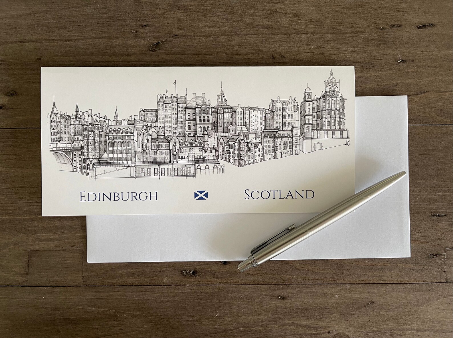 Edinburgh Card, Edinburgh Skyline, Edinburgh Greetings Card, Folded ...