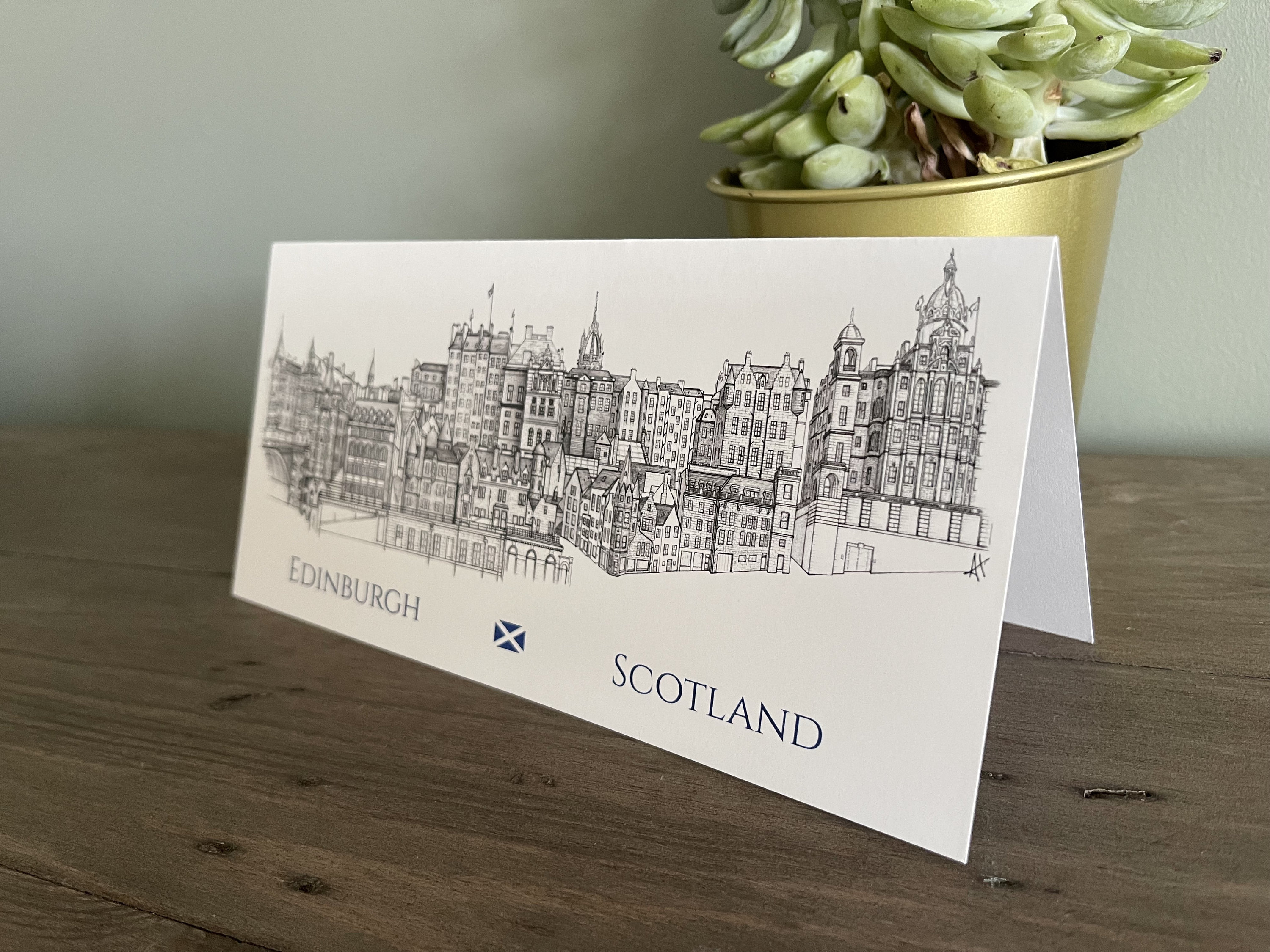 Edinburgh Card Edinburgh Skyline Edinburgh Greetings Card - Etsy