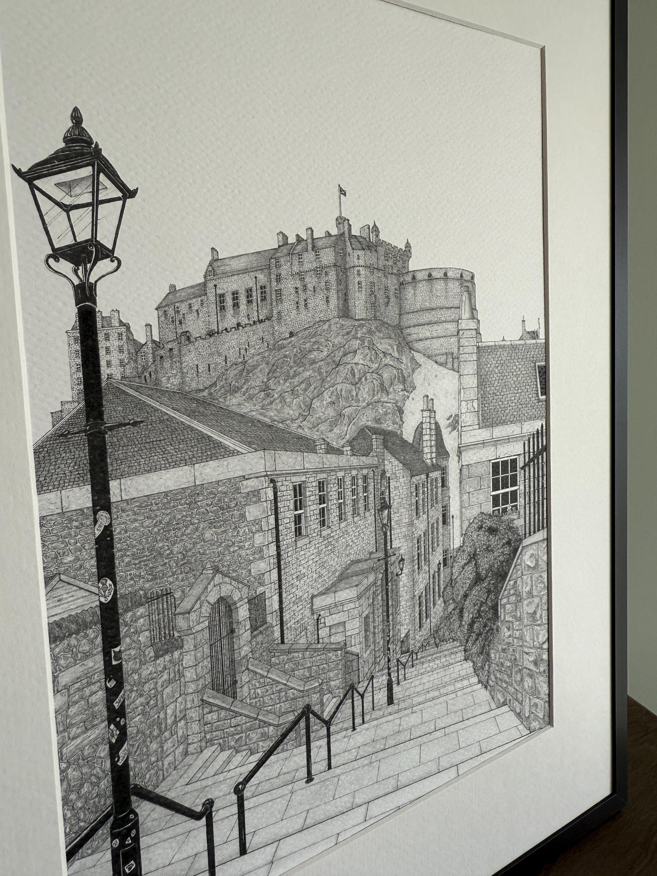 IKEA Sizes, Edinburgh Castle, Drawing, Art Print, the Vennel, Museum ...