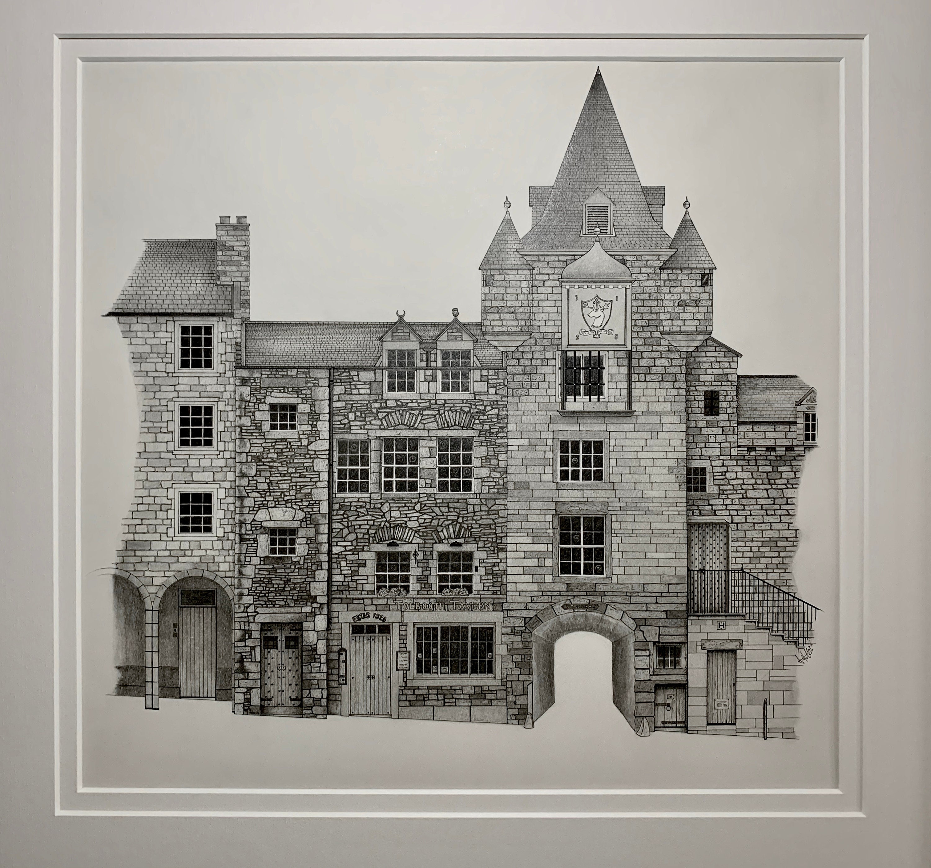 Canongate Tolbooth Original Drawing, Edinburgh Royal Mile, Framed Art ...