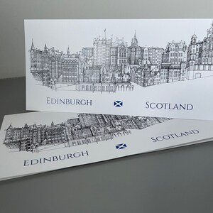 Edinburgh Card, Edinburgh Skyline, Edinburgh Greetings Card, Folded ...