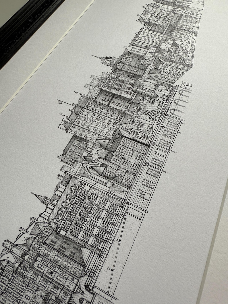 LIMITED EDITION Large Version Edinburgh City Old Town Skyline ...