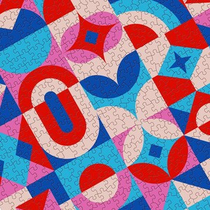 Tiles 1000 Piece Jigsaw Puzzle, Pink Puzzle, Modern Jigsaw Puzzles ...