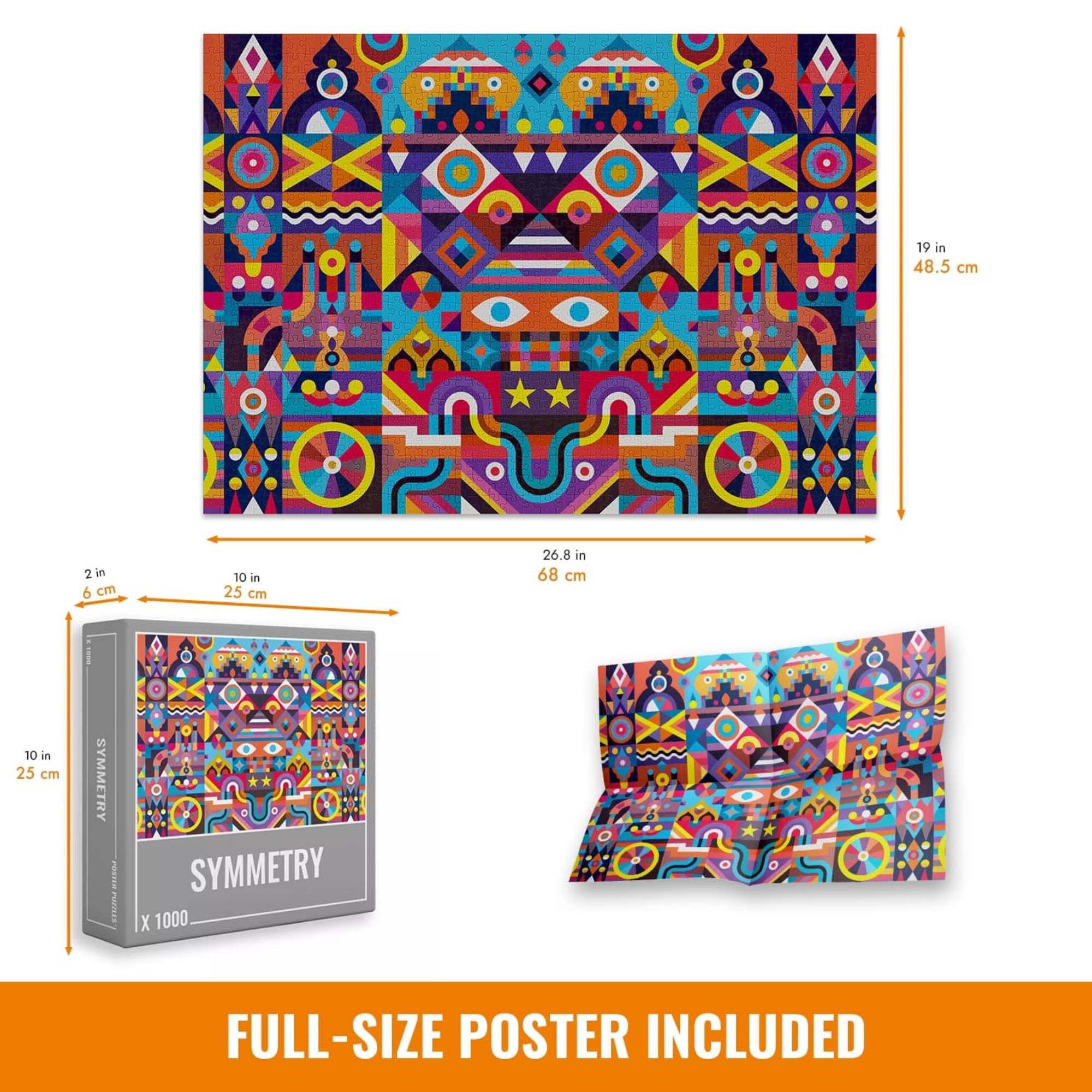 Symmetry Challenging Symmetrical 1000-piece Jigsaw Puzzle | Etsy