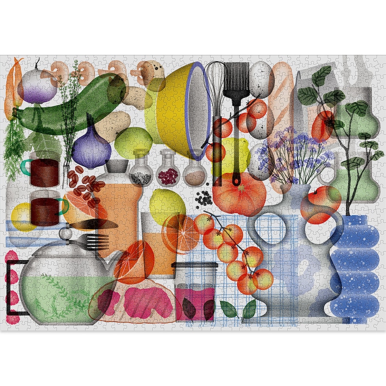 Kitchen – 1000 Piece Random Cut Jigsaw Puzzle for Adults, Small Batch ...