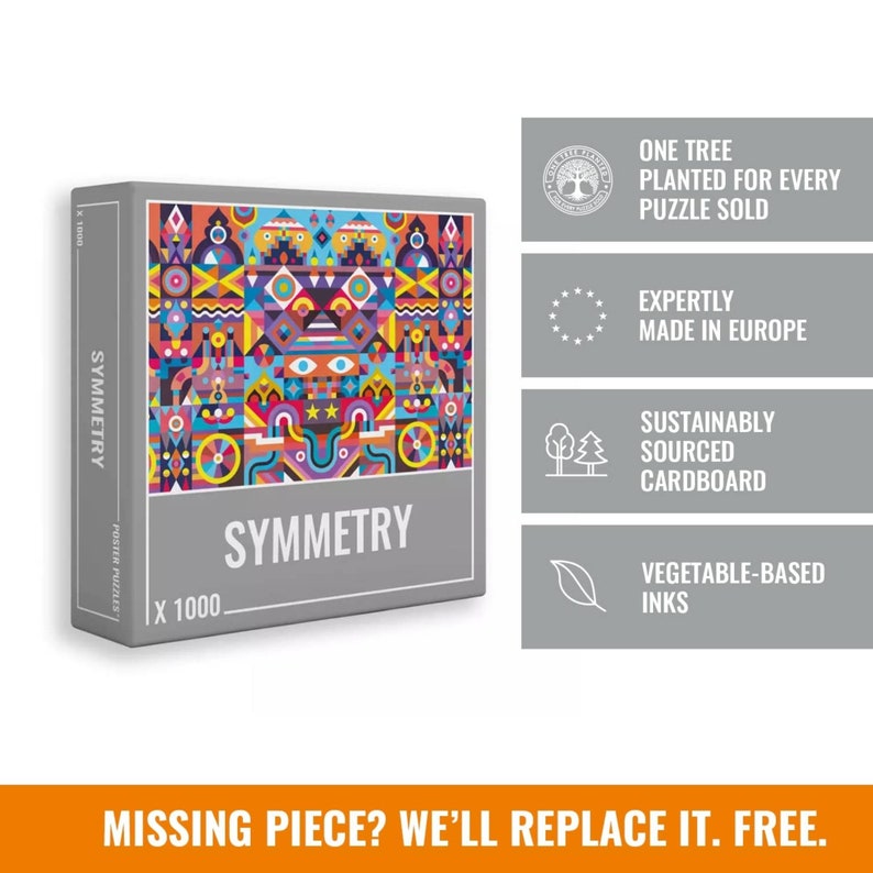 Symmetry Challenging Symmetrical 1000-piece Jigsaw Puzzle | Etsy