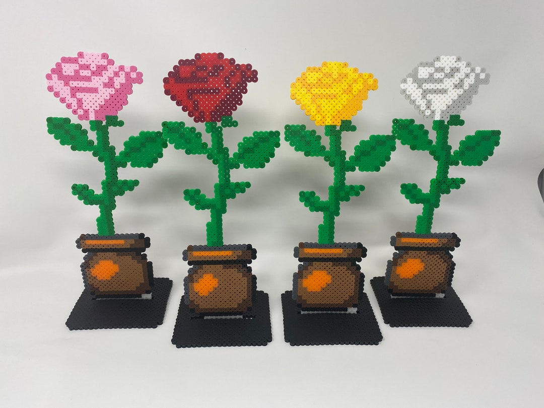 Colored Roses Perler Bead Sprites - Etsy
