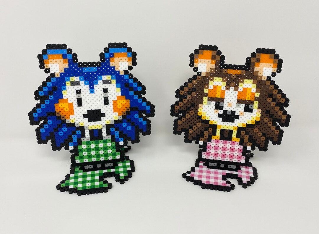Tailor Hedgehog Sisters Perler Bead Sprites - Etsy Singapore