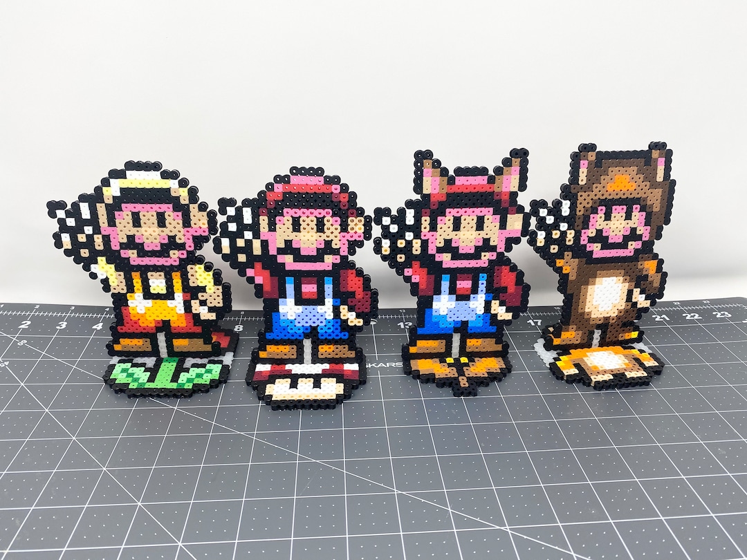 SMB3 Mario Power up Perler Bead Sprites - Etsy