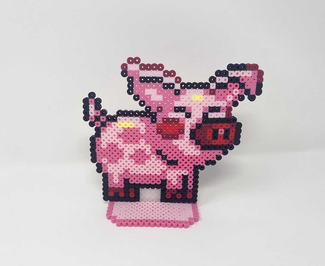 Pink Pig Perler Bead Sprite - Animal - Etsy