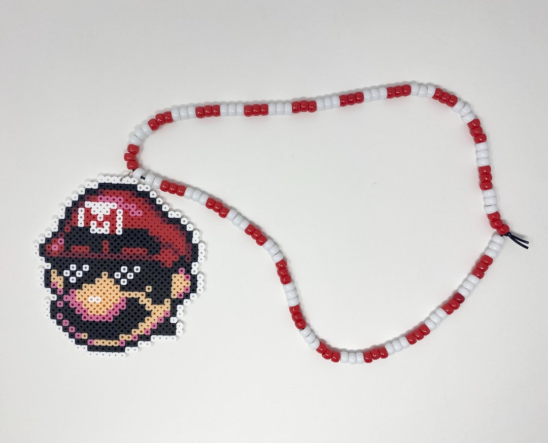 Cool Mario Perler Bead Necklace - Etsy