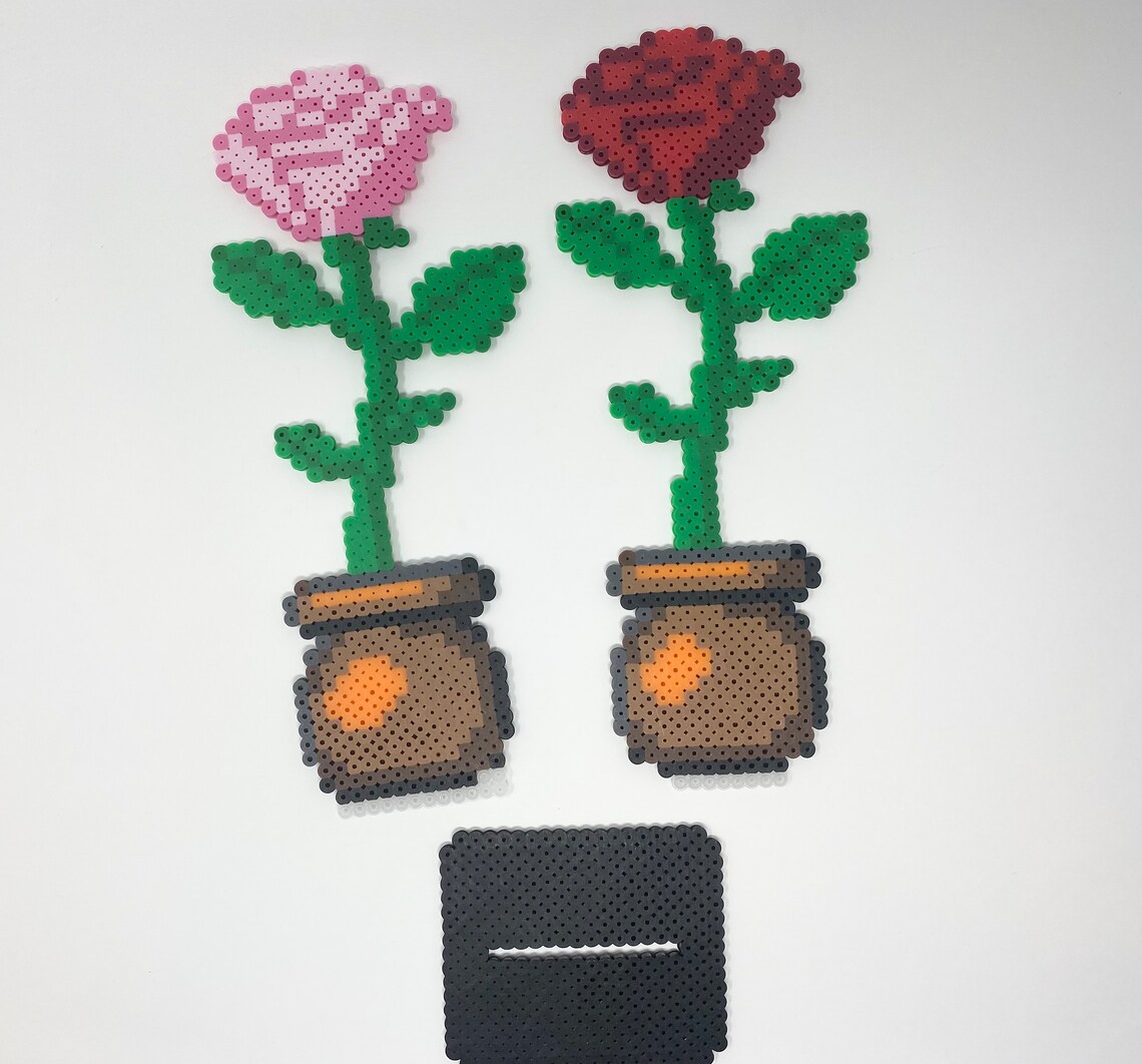 Colored Roses Perler Bead Sprites - Etsy