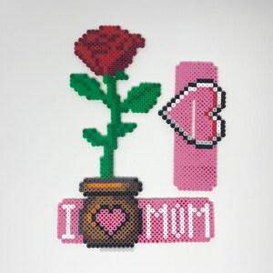 Mother's Day Rose Perler Bead Sprite - Etsy