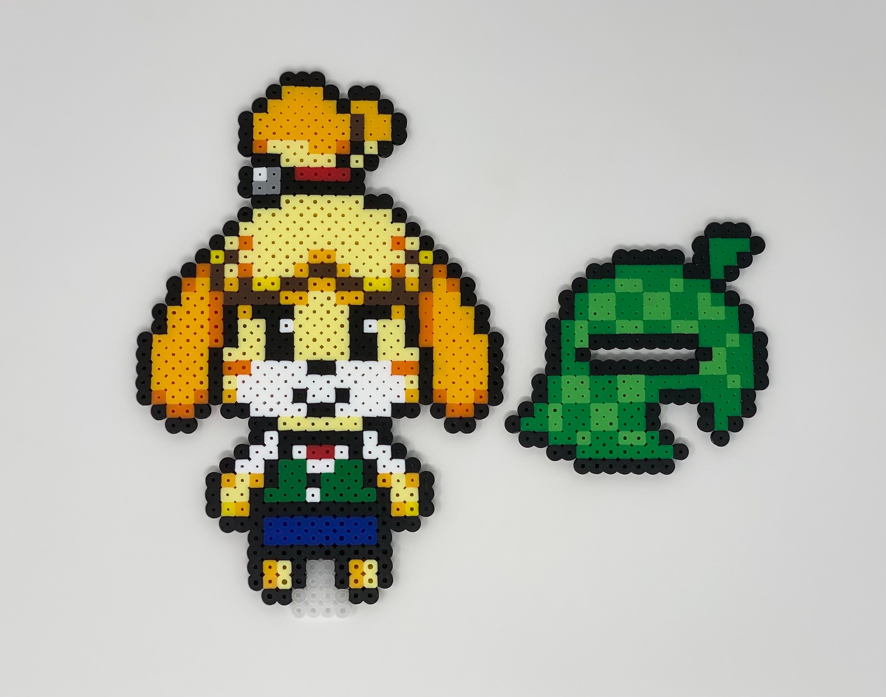 Isabelle and Digby Perler Sprites Stand or Necklace - Etsy Canada