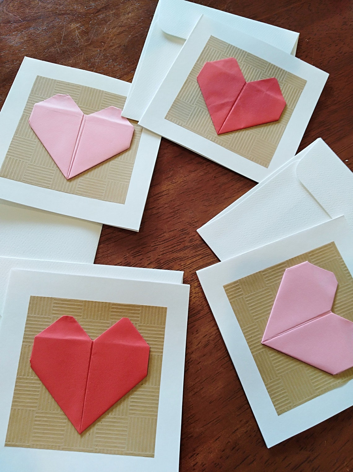 Japanese Origami Heart Card / Blank Card / Greeting / Friend - Etsy ...