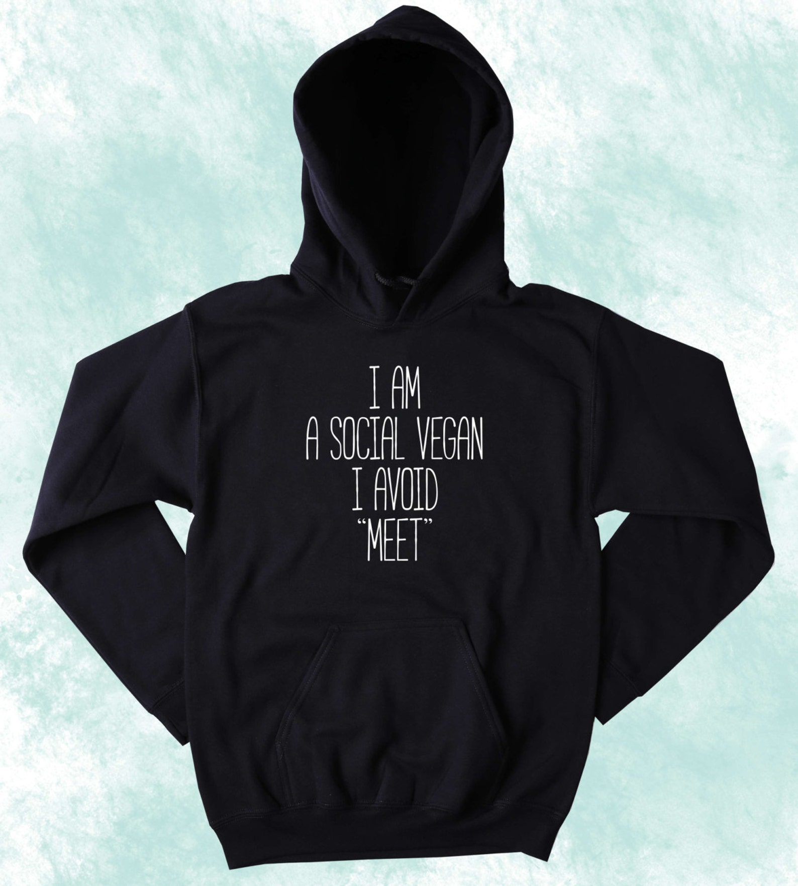 Funny Introvert Hoodie I Am A Social Vegan I Avoid - Etsy
