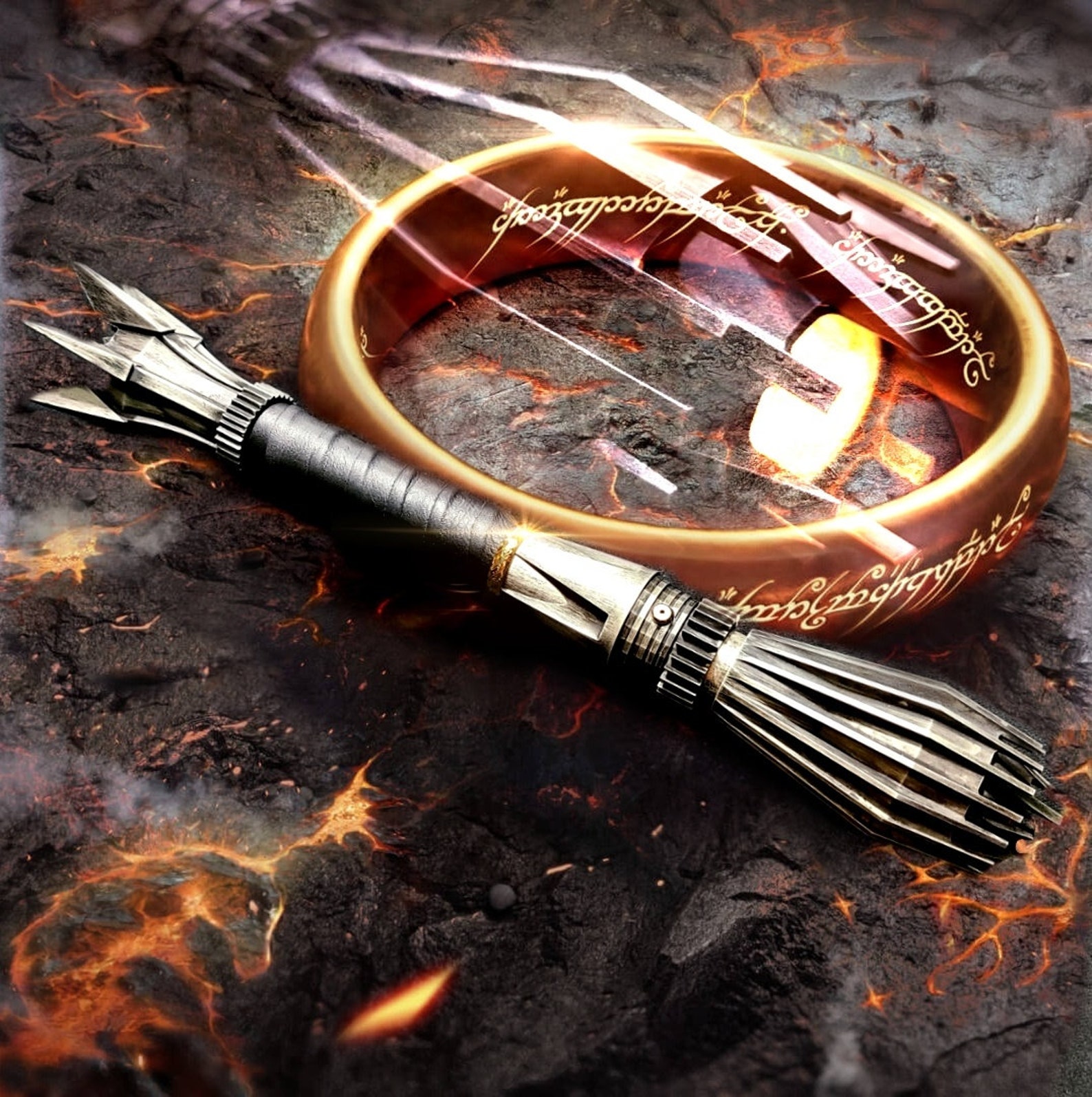 The Dark King Lightsaber - All Metal Casted Saber With Electronics and ...