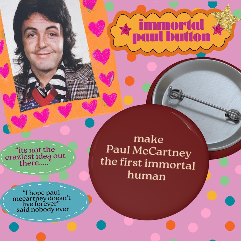 Immortal Paul Button - Etsy