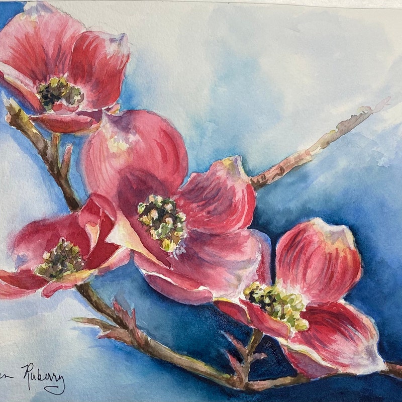 Dogwood Paintings - Etsy