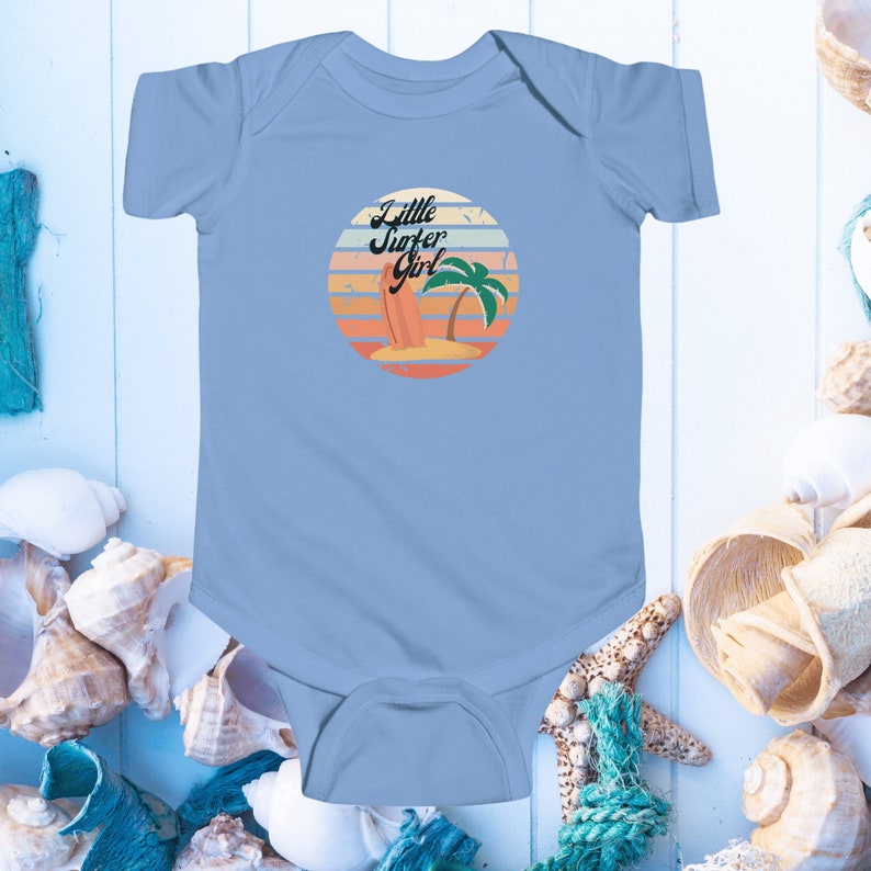 Little Surfer Girl Infant Jersey Bodysuit - Etsy