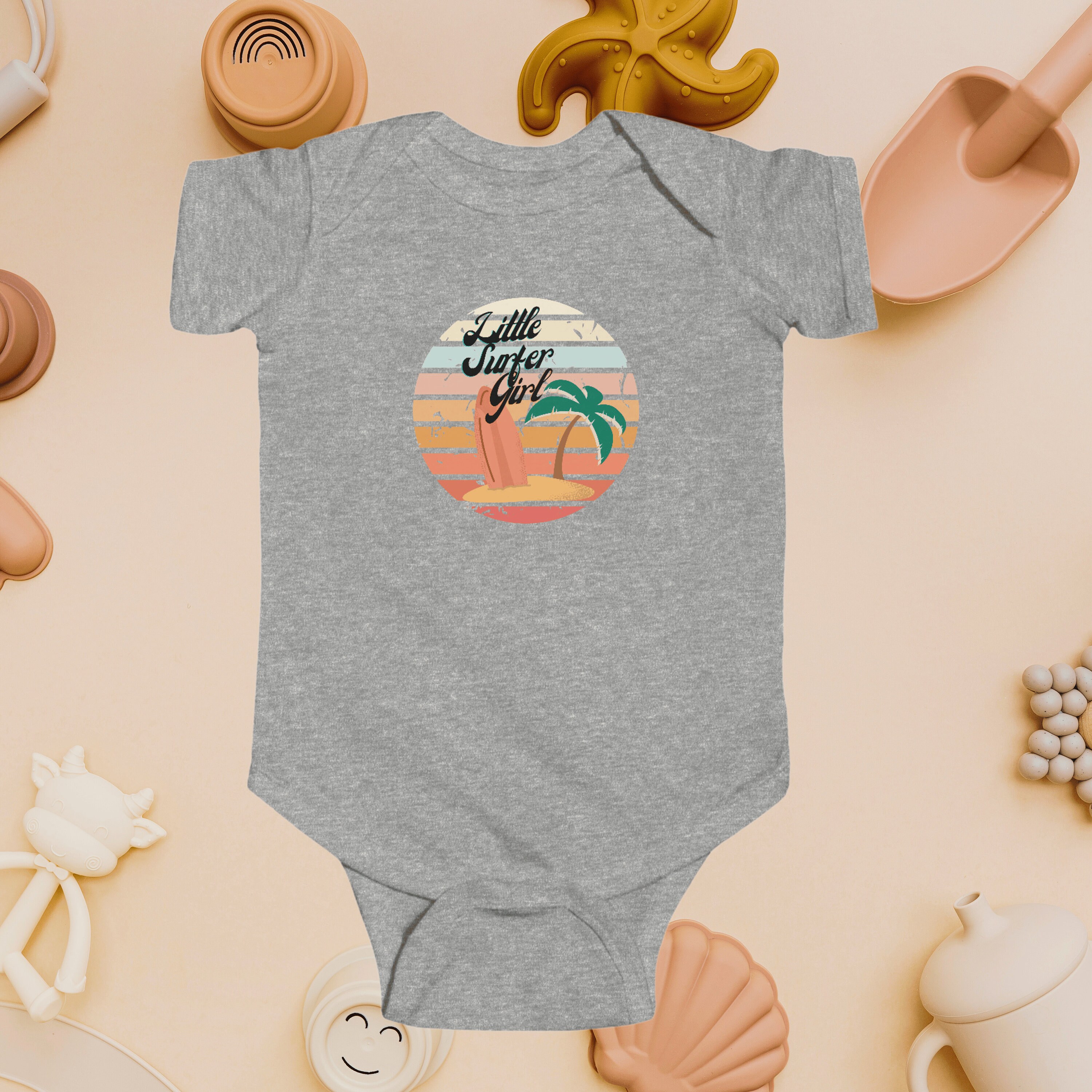 Little Surfer Girl Infant Jersey Bodysuit - Etsy