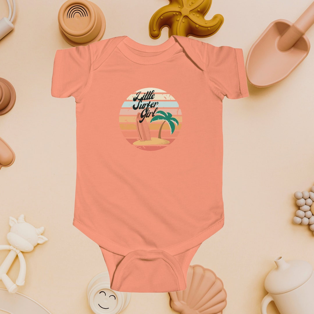 Little Surfer Girl Infant Jersey Bodysuit - Etsy