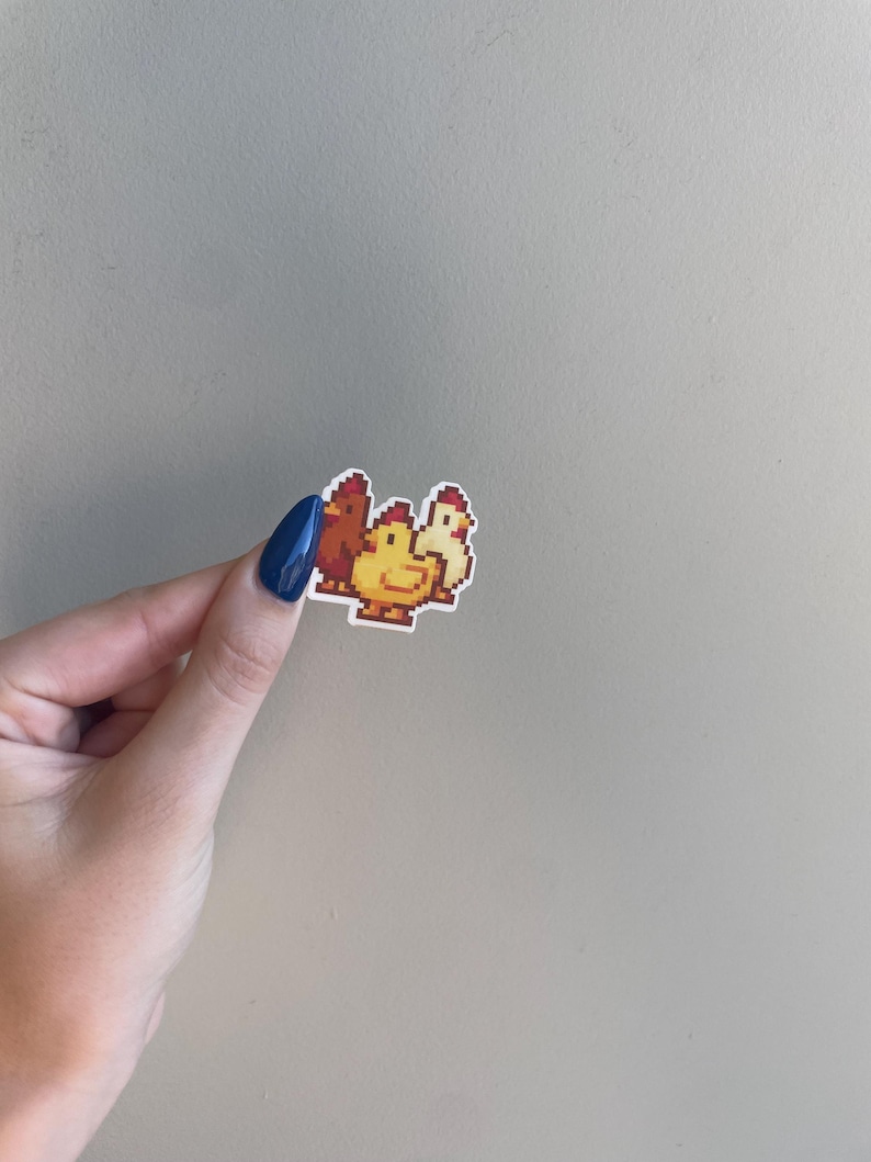 Stardew Valley Chicken Sticker | Pixel Art Vinyl Sticker | Cozy Gamer ...