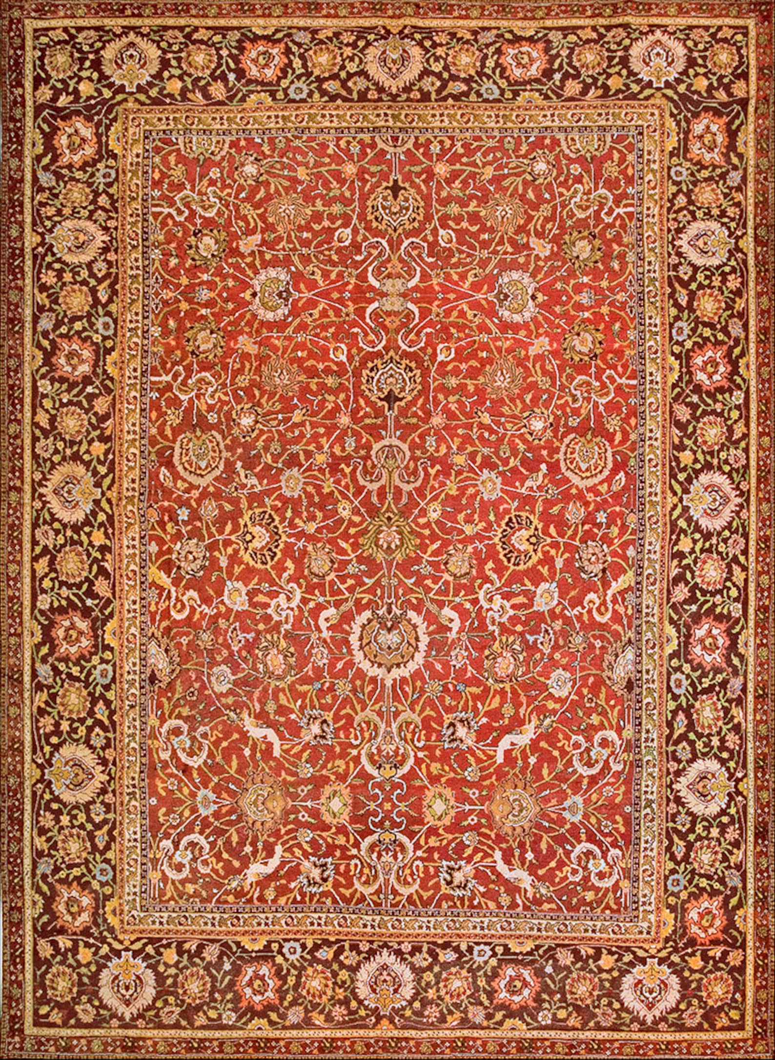 19th Century Indian Agra Carpet - Etsy