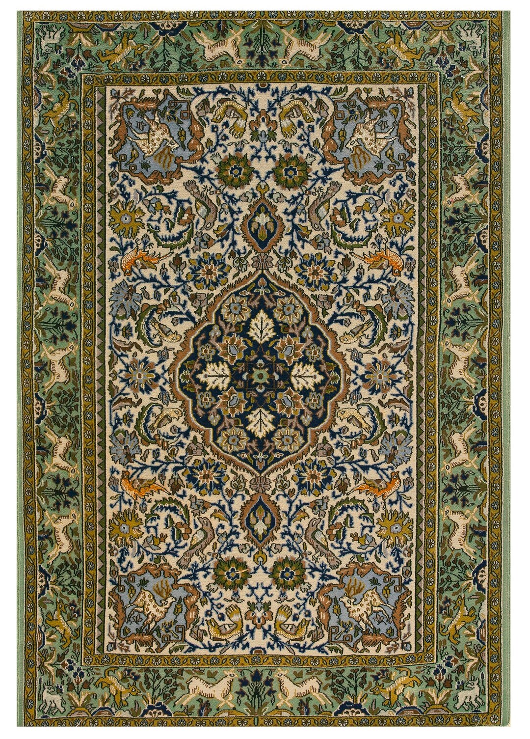 Mid 20th Century Persian Tabriz Rug With Silk Highlights 3'6" X 5 ...