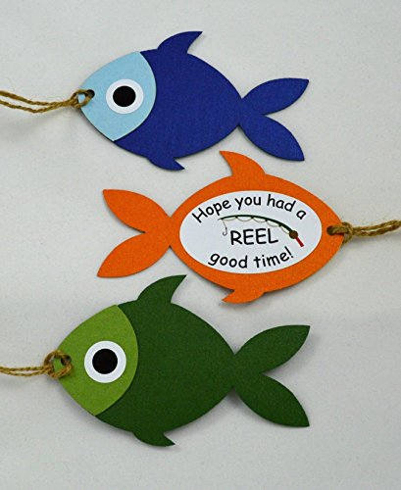 Fishing Theme Party Favor Fish Gift Tags Favor Gift Tags | Etsy