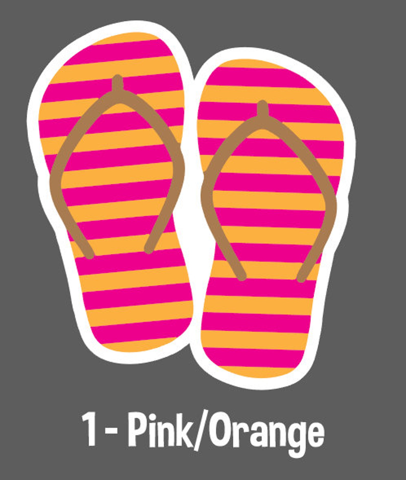 Flip Flop Sticker Sandals Sticker Water Bottle Sticker - Etsy