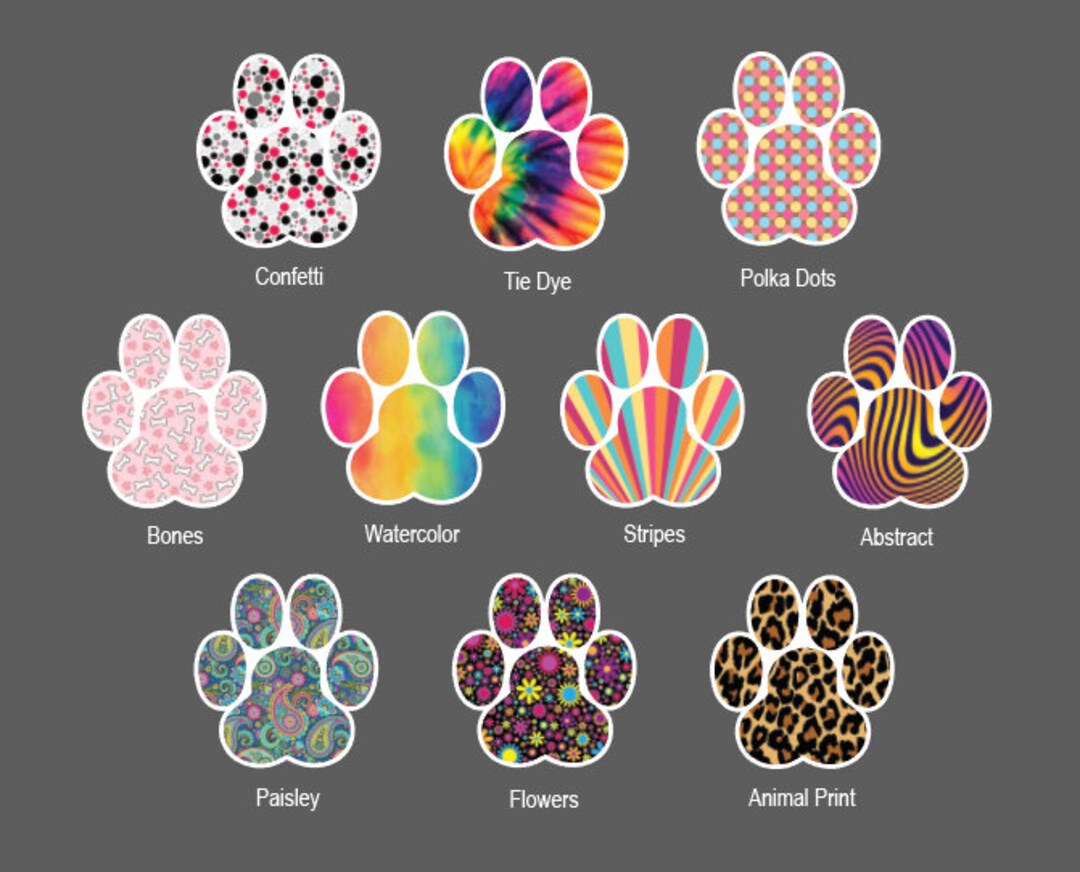 Paw Sticker - Paw Print Sticker - Water Bottle Sticker - Laptop Sticker ...